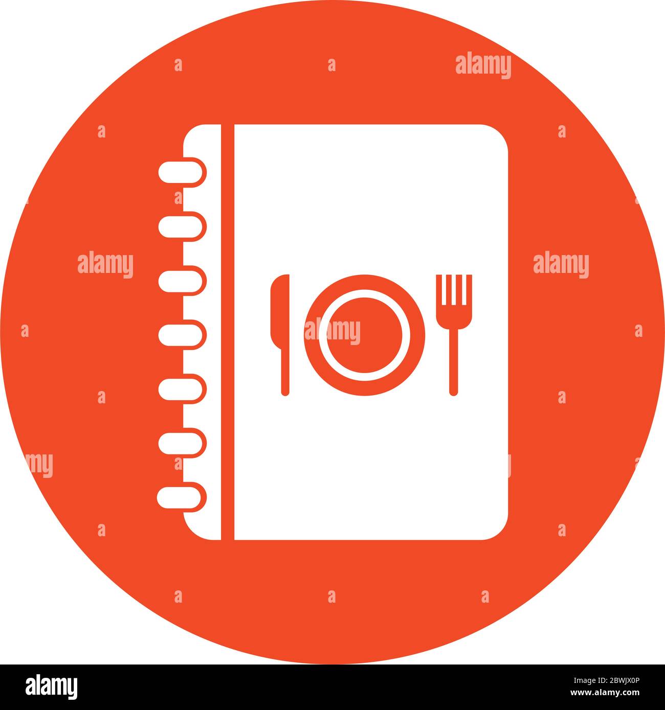 restaurant menu with cutlery and dish block style Stock Vector Image ...