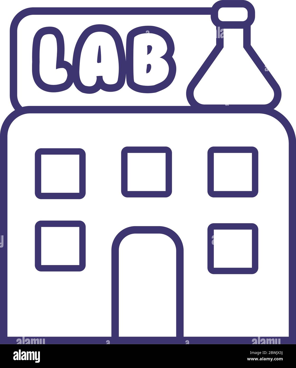 building lab line style icon Stock Vector Image & Art - Alamy
