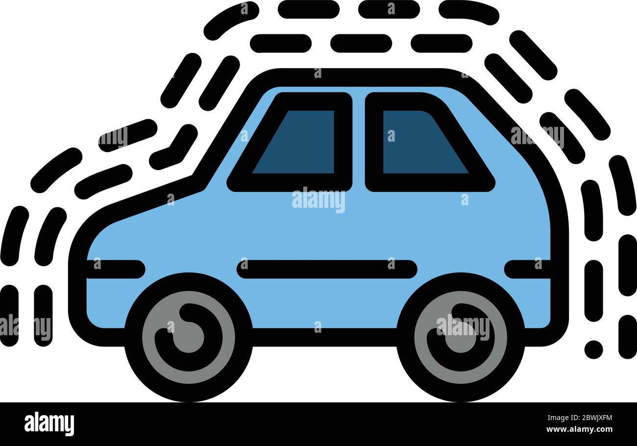 Driverless car icon. Outline driverless car vector icon for web design ...