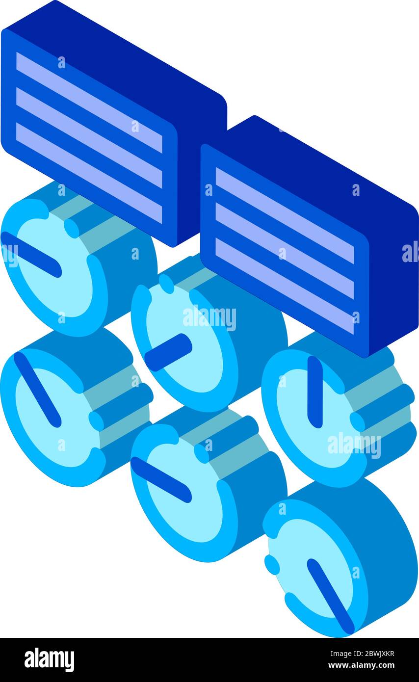 Water Hydraulic Engineering Station isometric icon vector illustration ...