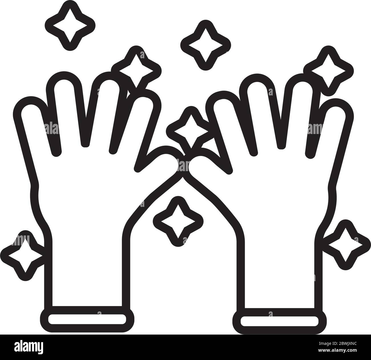 rubber gloves line style icon Stock Vector Image & Art - Alamy