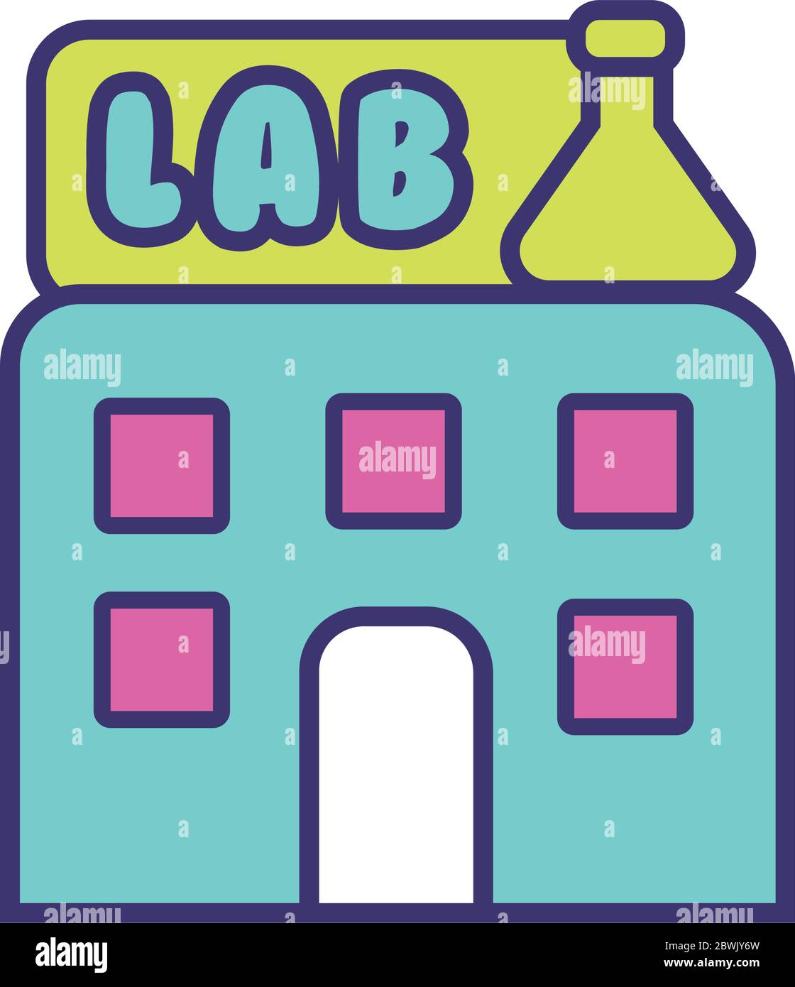 building lab line and fill style icon Stock Vector Image & Art - Alamy