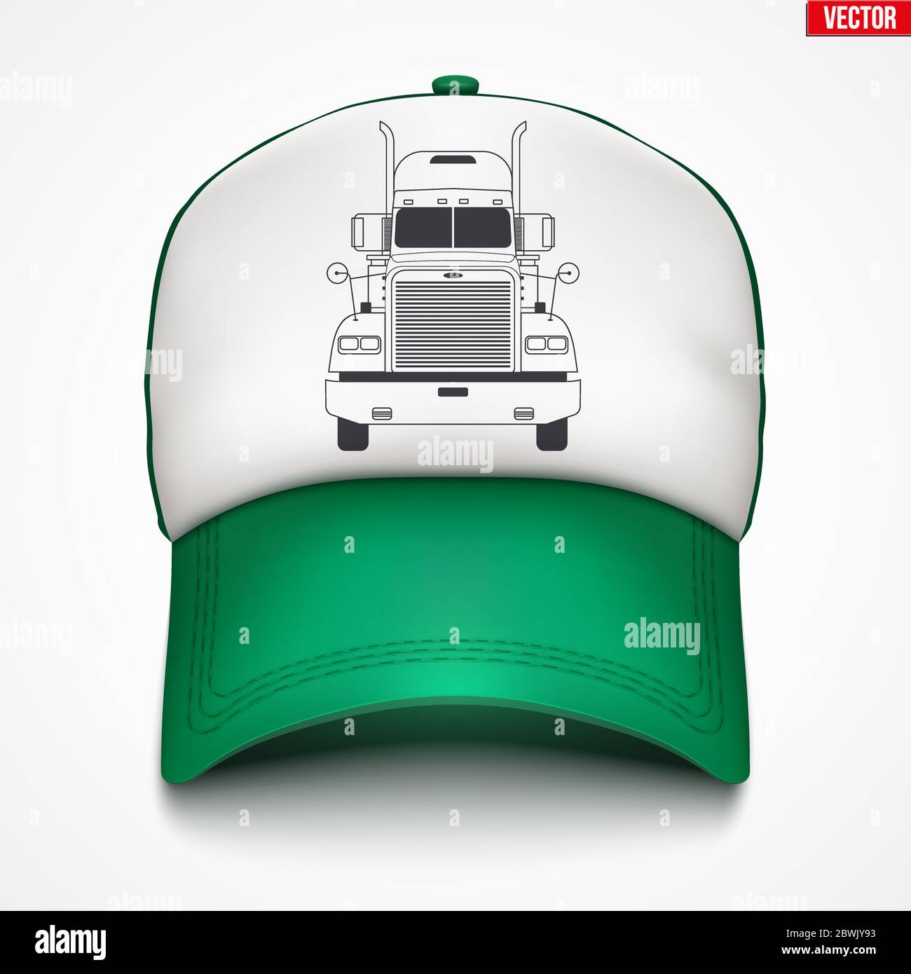 Trucker cap with truck label Stock Vector Image & Art - Alamy