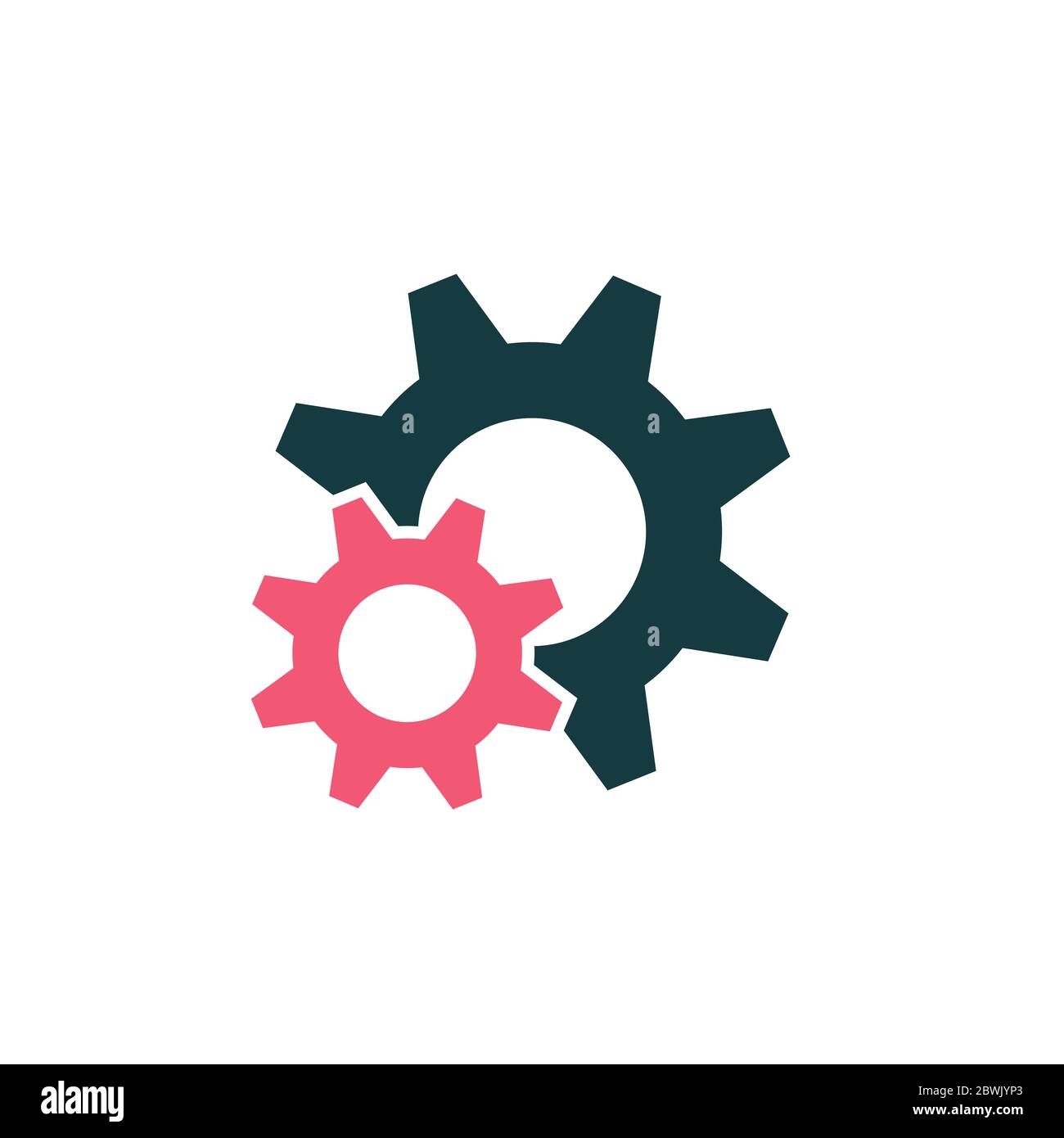 Cogwheel and development icon, engineering mechanical cog wheel. Stock ...