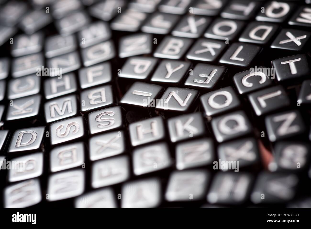 Letter cubes on a table Stock Photo - Alamy