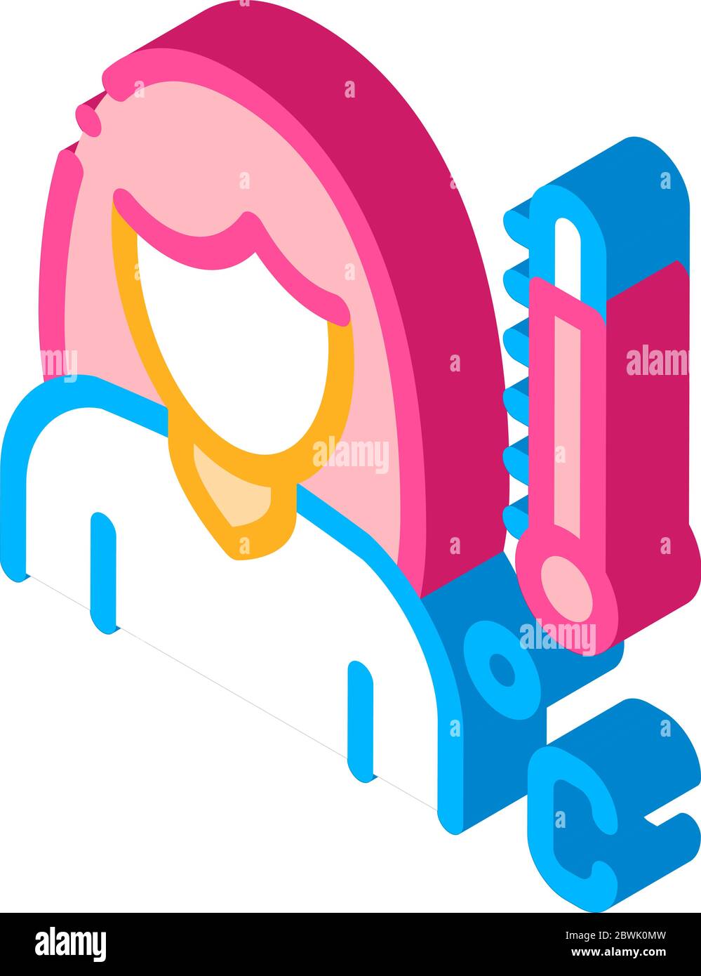 Head Rush Girl Symptomp Of Pregnancy isometric icon vector illustration ...