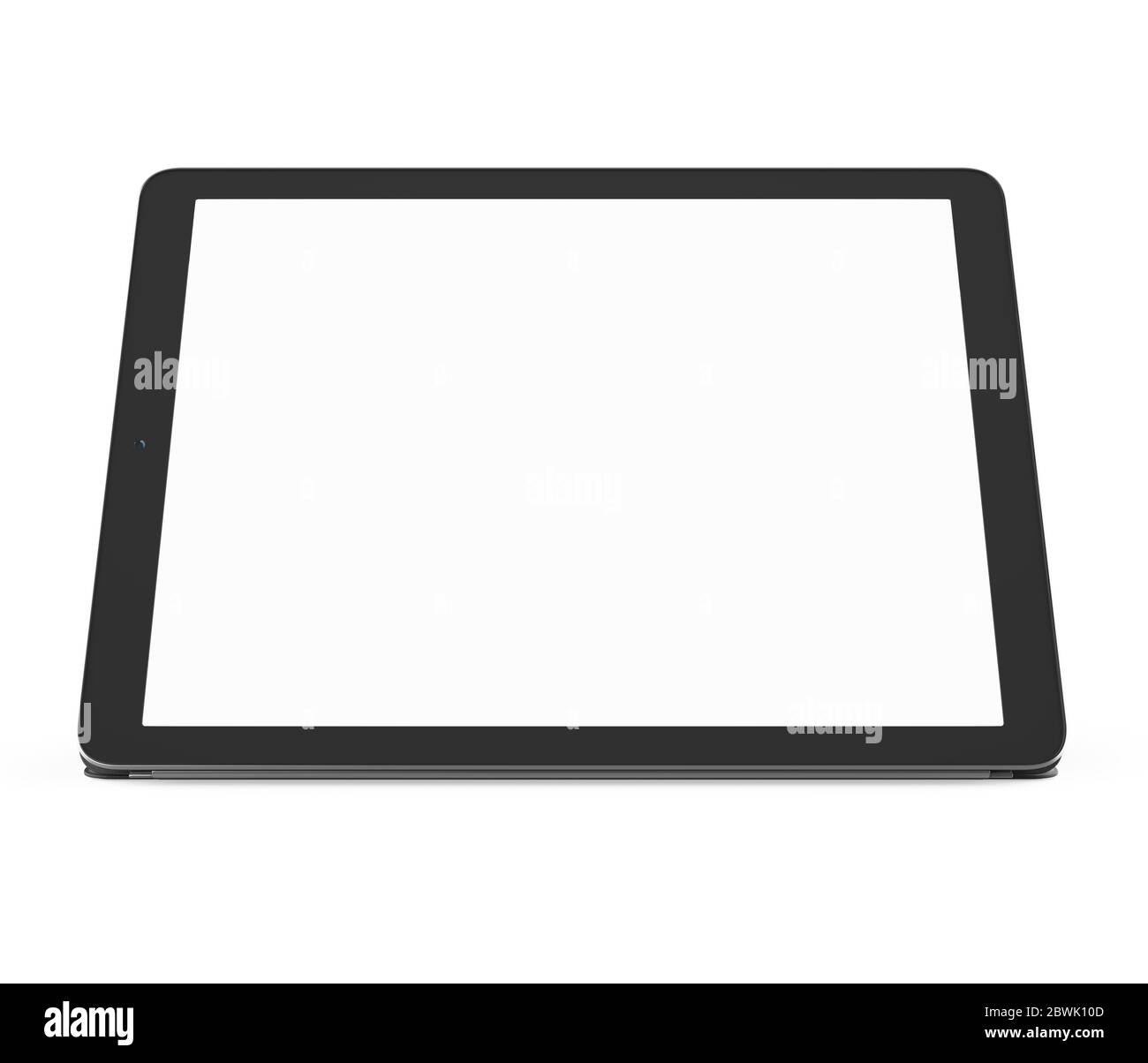 Tablet Computer Stand with Blank Screen Isolated Stock Photo - Alamy