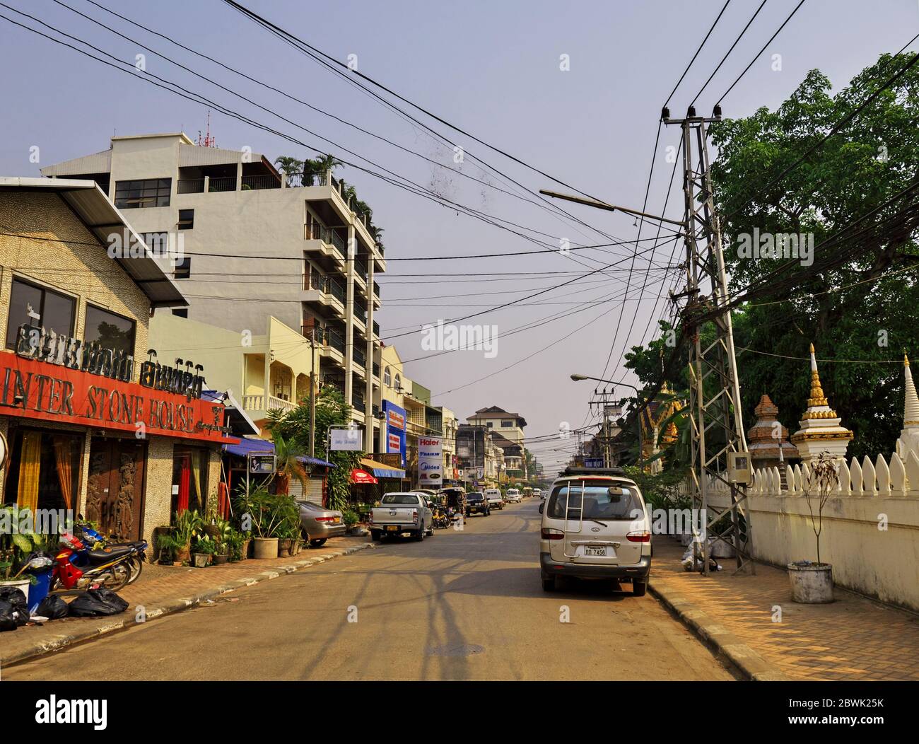 The street in Vientiane, Laos Stock Photo - Alamy