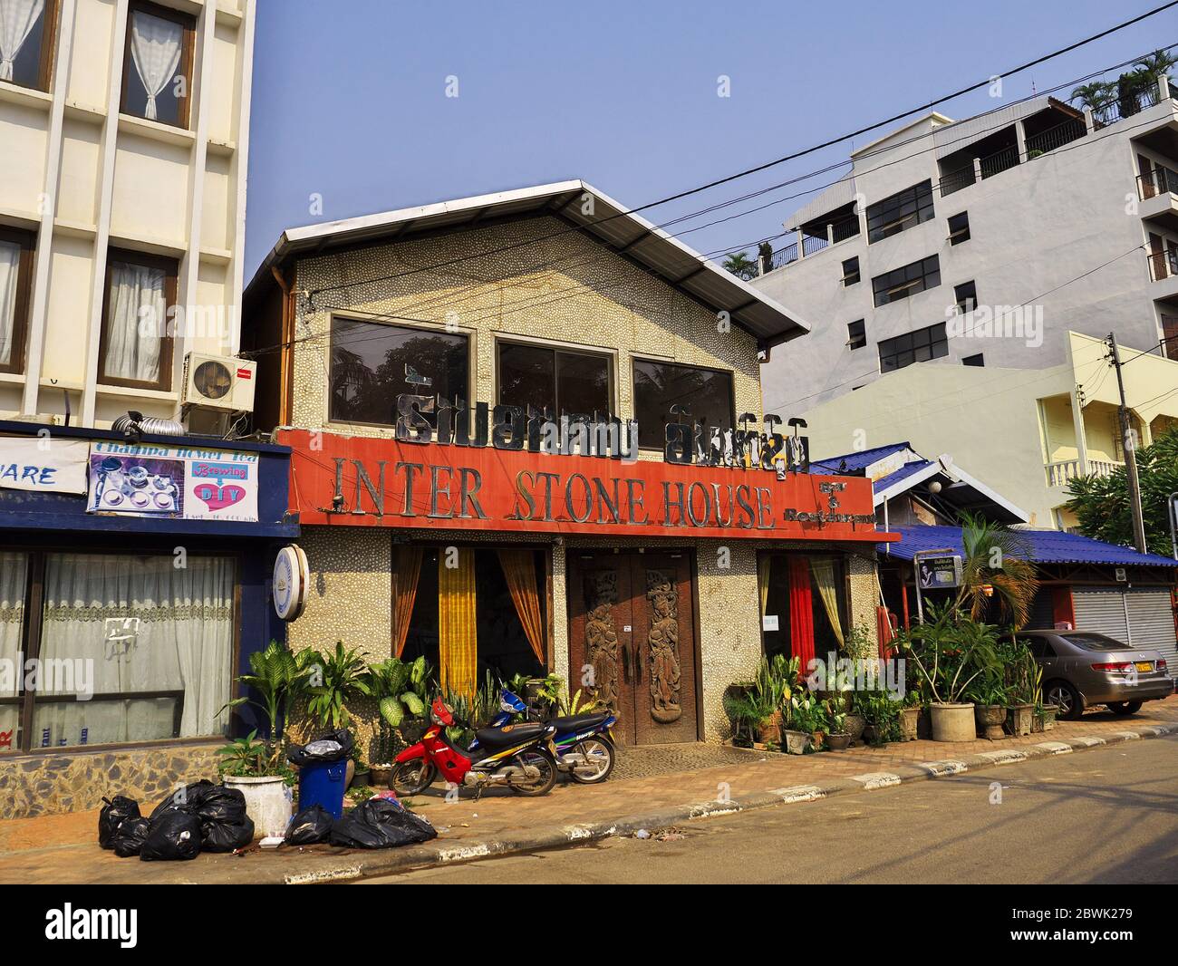 The street in Vientiane, Laos Stock Photo - Alamy