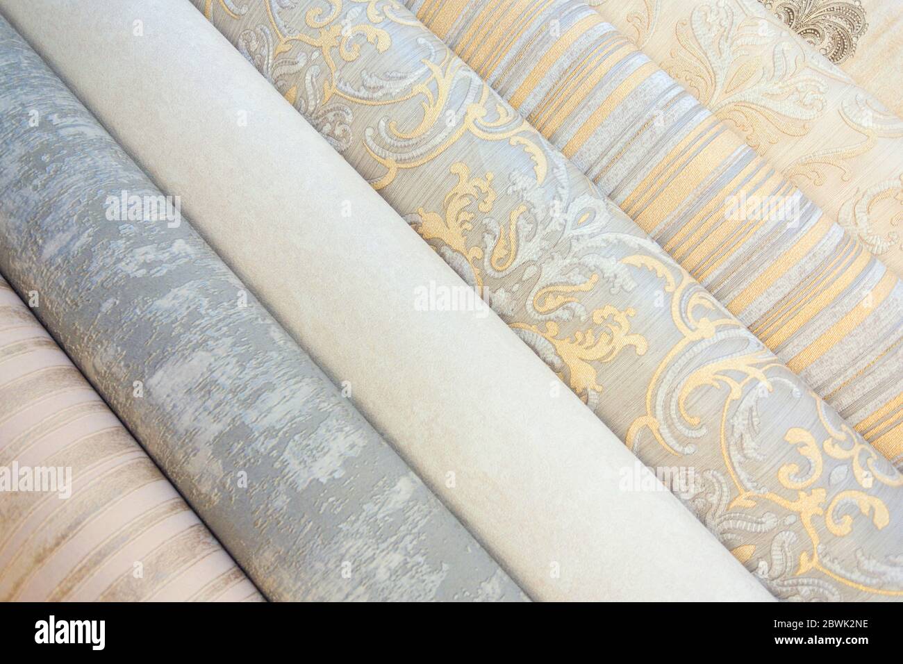 trendy multicolored modern design rolls wallpaper as background Stock ...