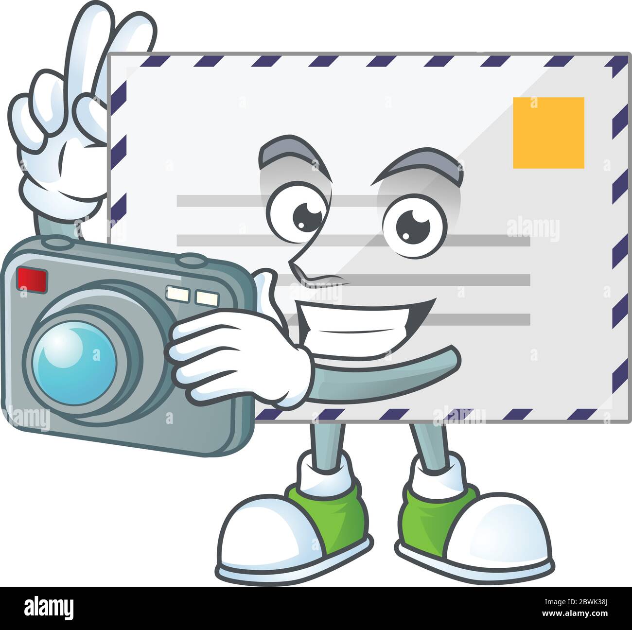 Letter photographer mascot design taking a picture with a camera Stock ...