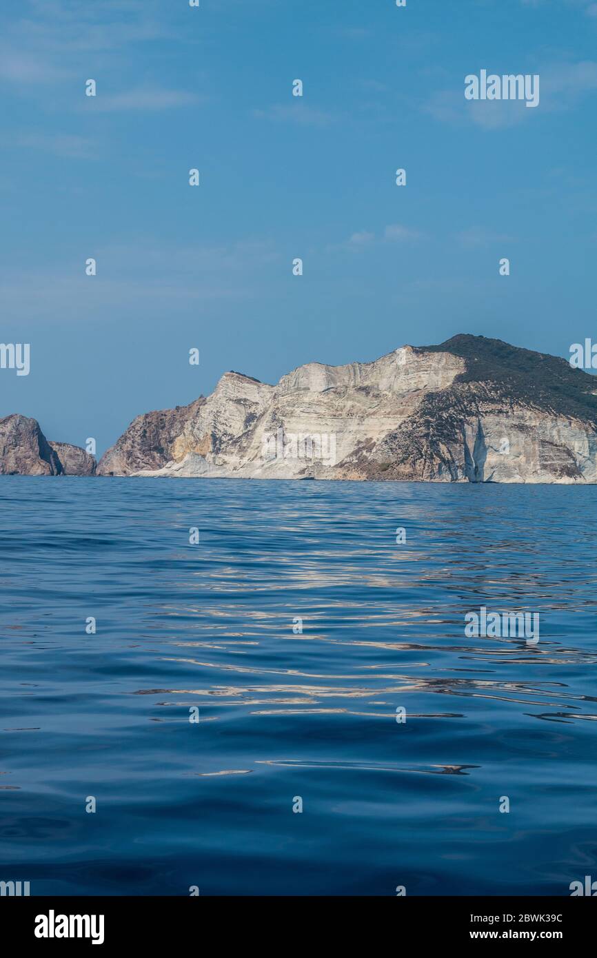 View of the harbor and port at Ponza island in the summer season. Ponza ...