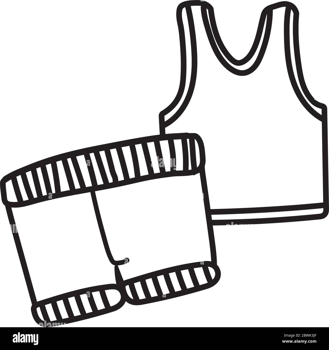 shirt and short line style Stock Vector Image & Art - Alamy