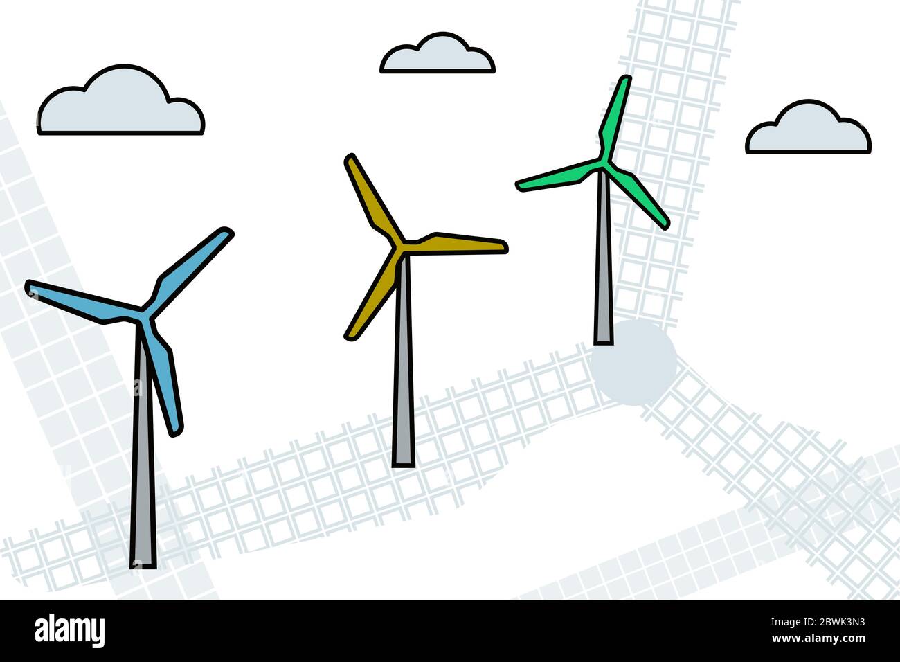 Modern Windmill Vector