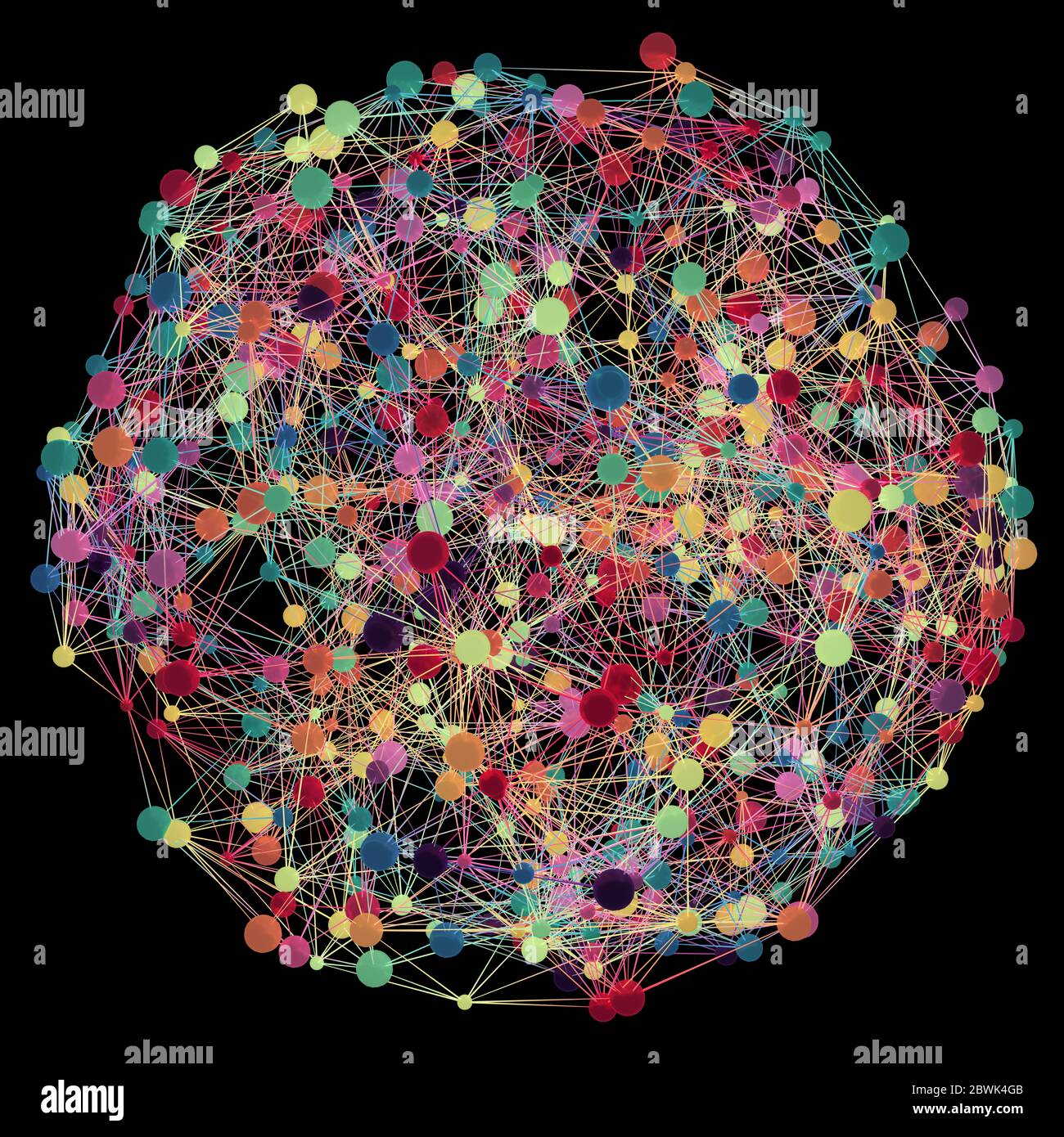 3D illustration of network grid globe on black background Stock Photo ...