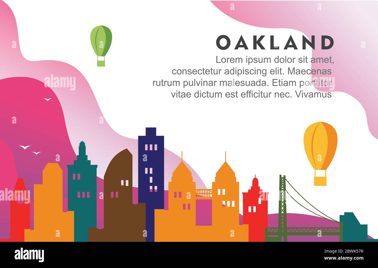 Downtown oakland view Stock Vector Images - Alamy