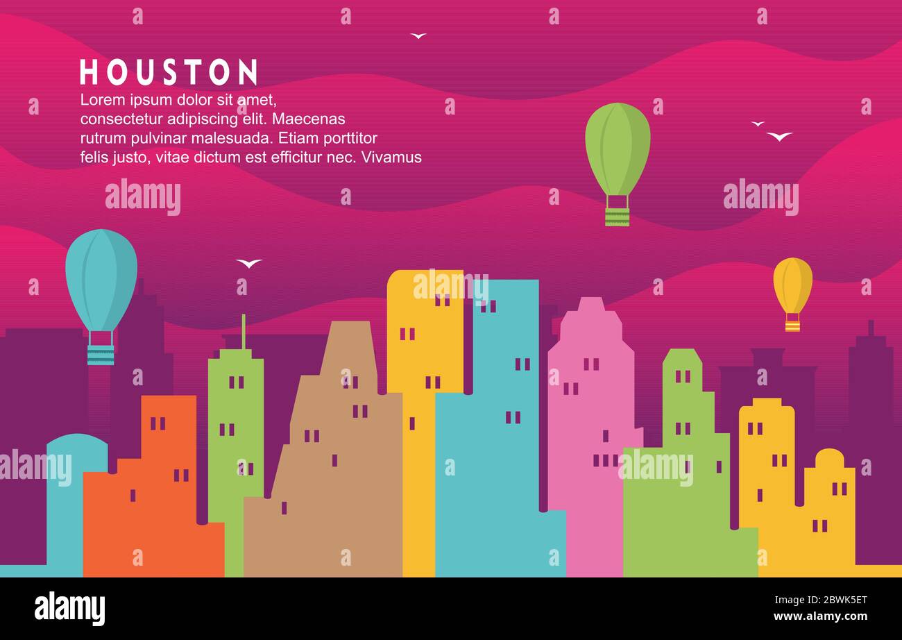 Houston abstract architecture Stock Vector Images - Alamy