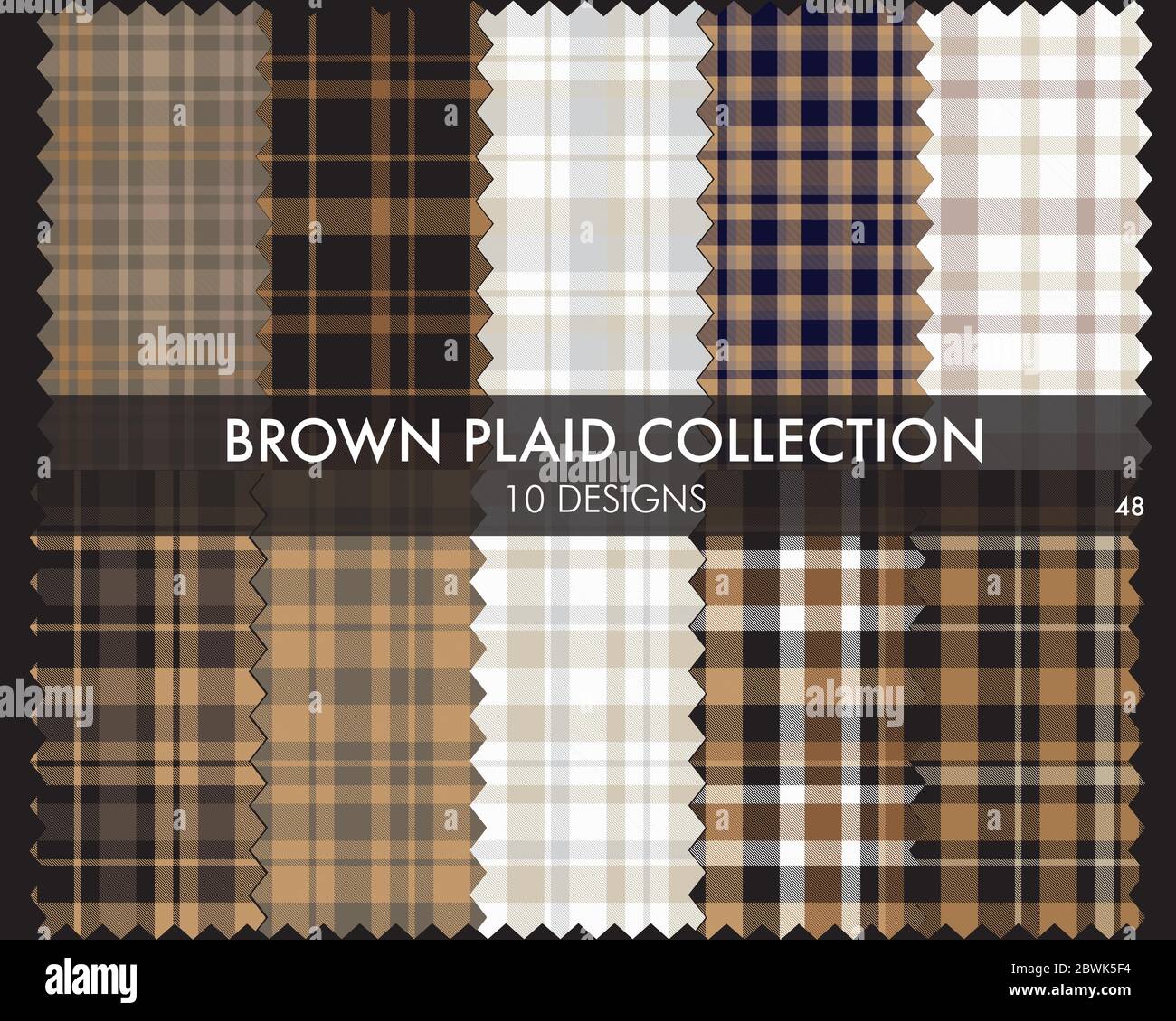 Brown Plaid Tartan Seamless Pattern Collection - Brown plaid, checkered ...