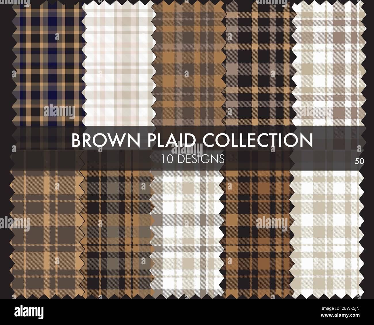 Brown Plaid Tartan Seamless Pattern Collection - Brown plaid, checkered ...