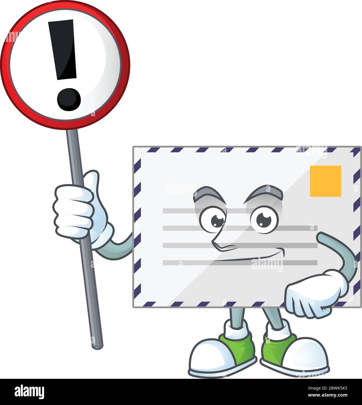 Caricature picture of letter holding a sign Stock Vector Image & Art ...