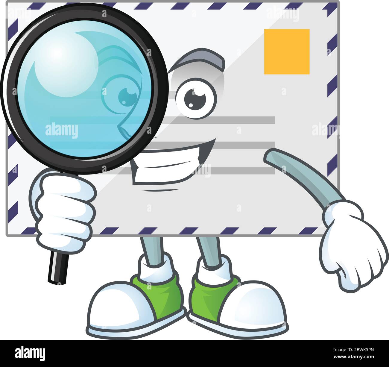 cartoon drawing concept of letter working as a Private Detective Stock ...