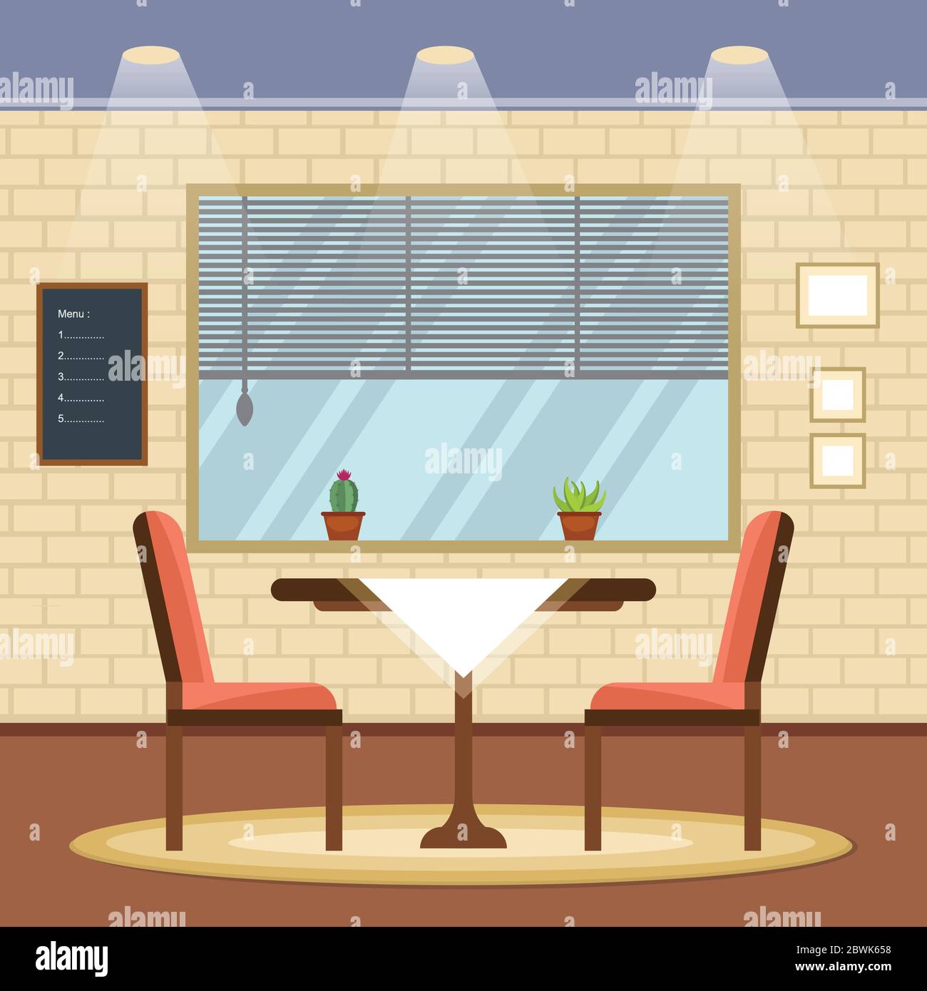 Cafe window seat Stock Vector Images - Alamy