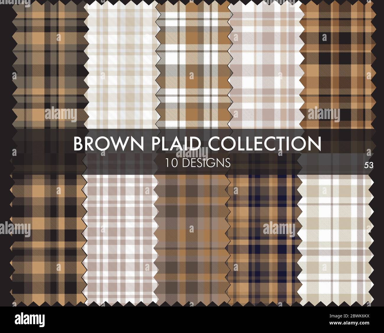 Brown Plaid Tartan Seamless Pattern Collection - Brown plaid, checkered ...