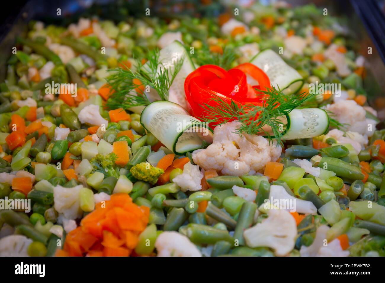 Served tasty vegeterian heahy food close up view Stock Photo - Alamy