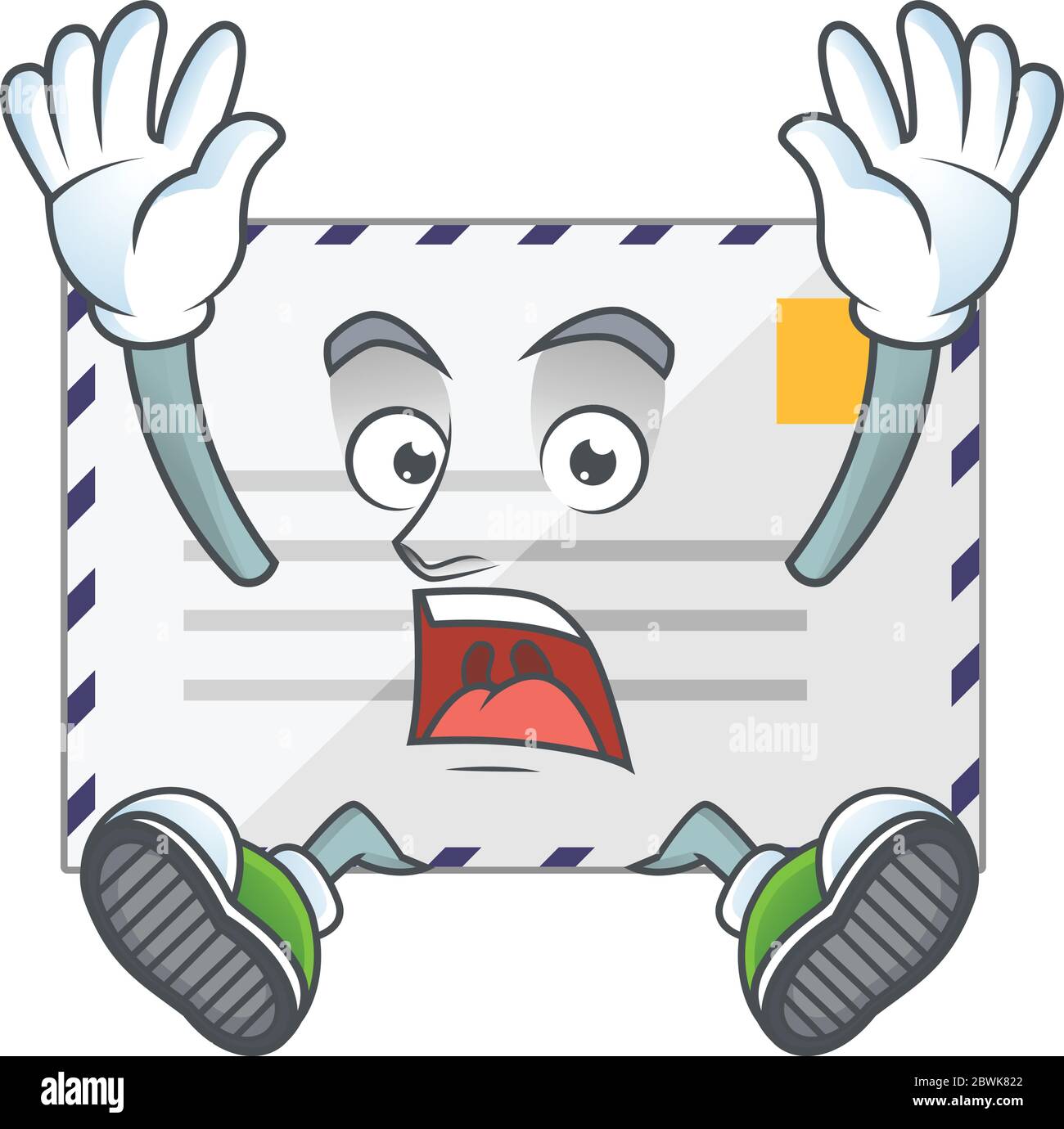 cartoon character design of letter having shocking gesture Stock Vector ...