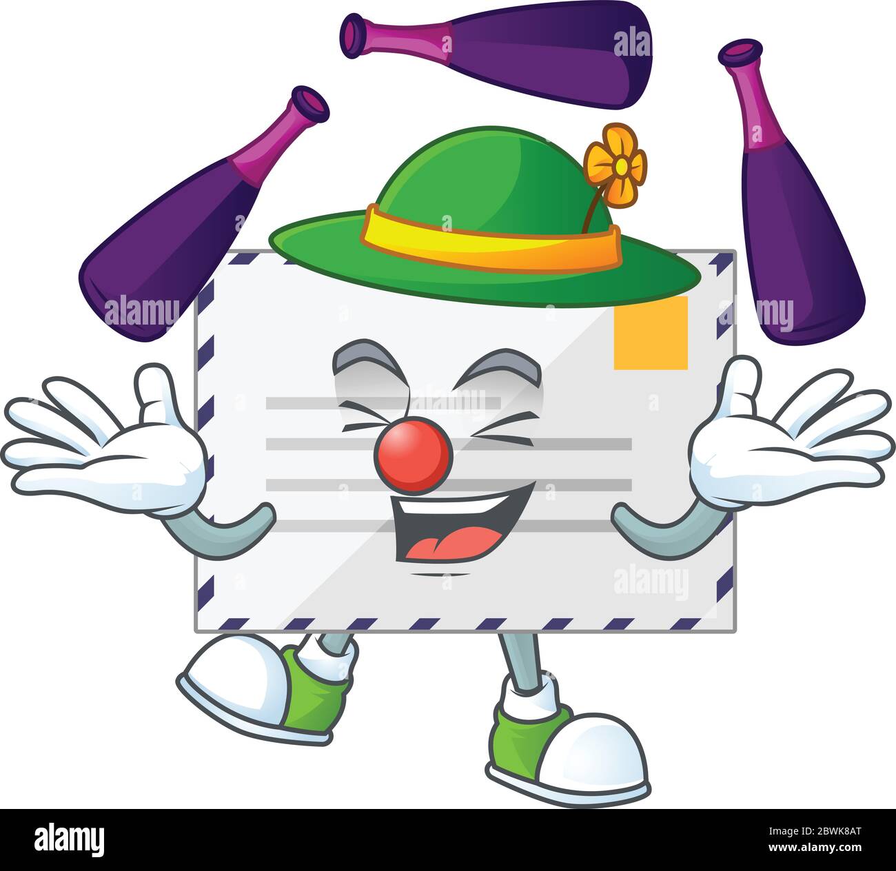 Letter mascot cartoon design playing Juggling on circus Stock Vector ...