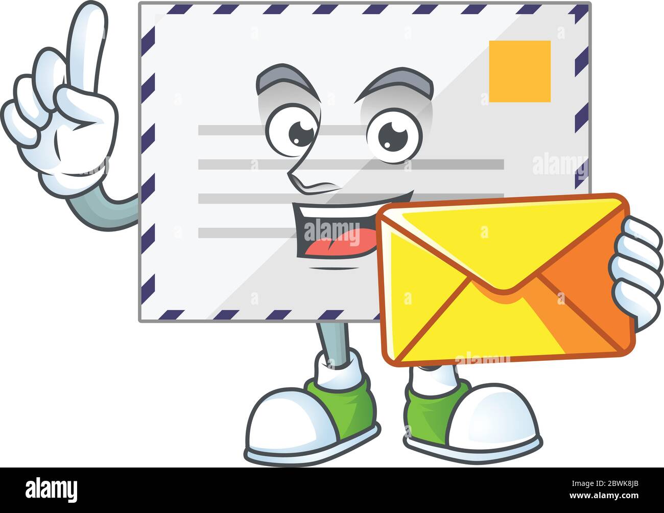 A cartoon picture of letter bring brown envelope Stock Vector Image ...