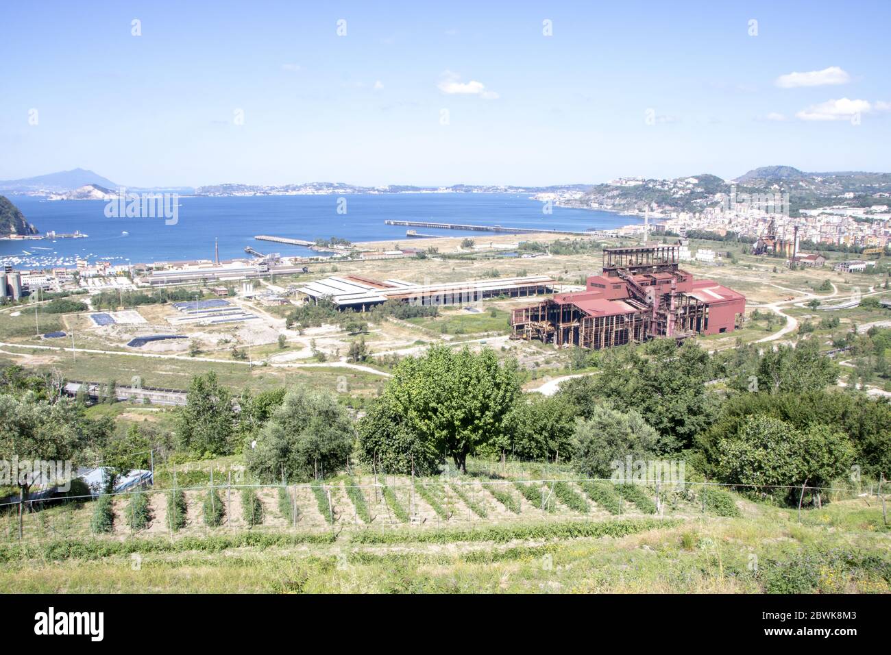 Landscape of Bagnoli and Naples gulf, Naples, Italy Stock Photo - Alamy