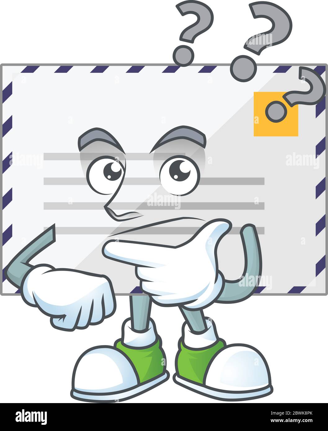 mascot design concept of letter with confuse gesture Stock Vector Image ...