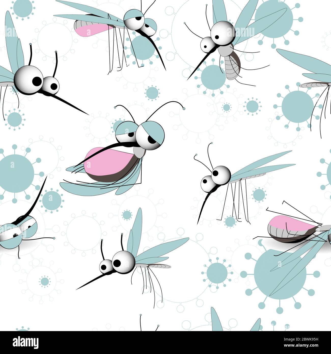 Insects pattern. Mosquito. Blood sucking insect. The carrier of the ...