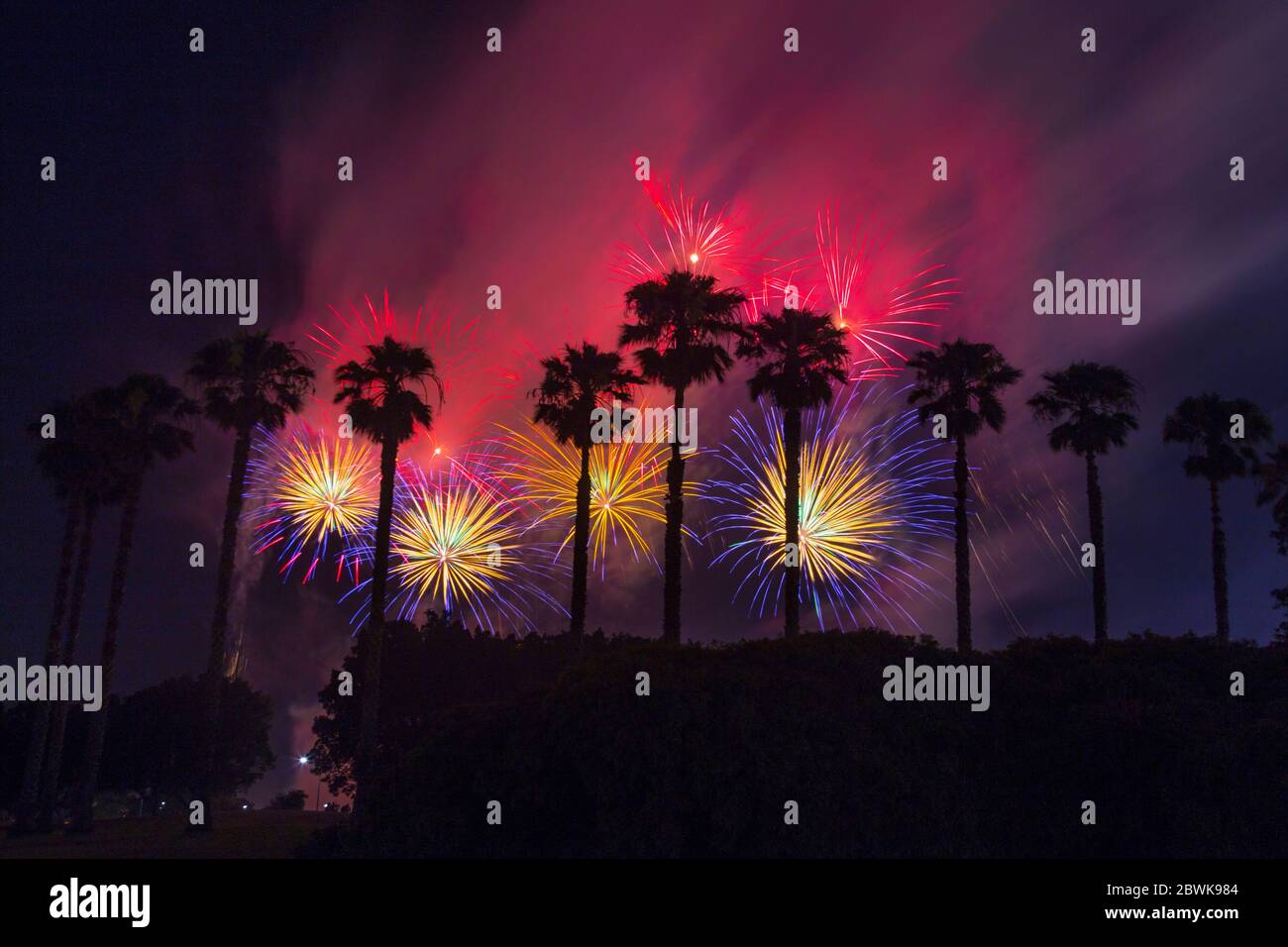Fireworks in Perth , new year event, photos taken from the garden of ...
