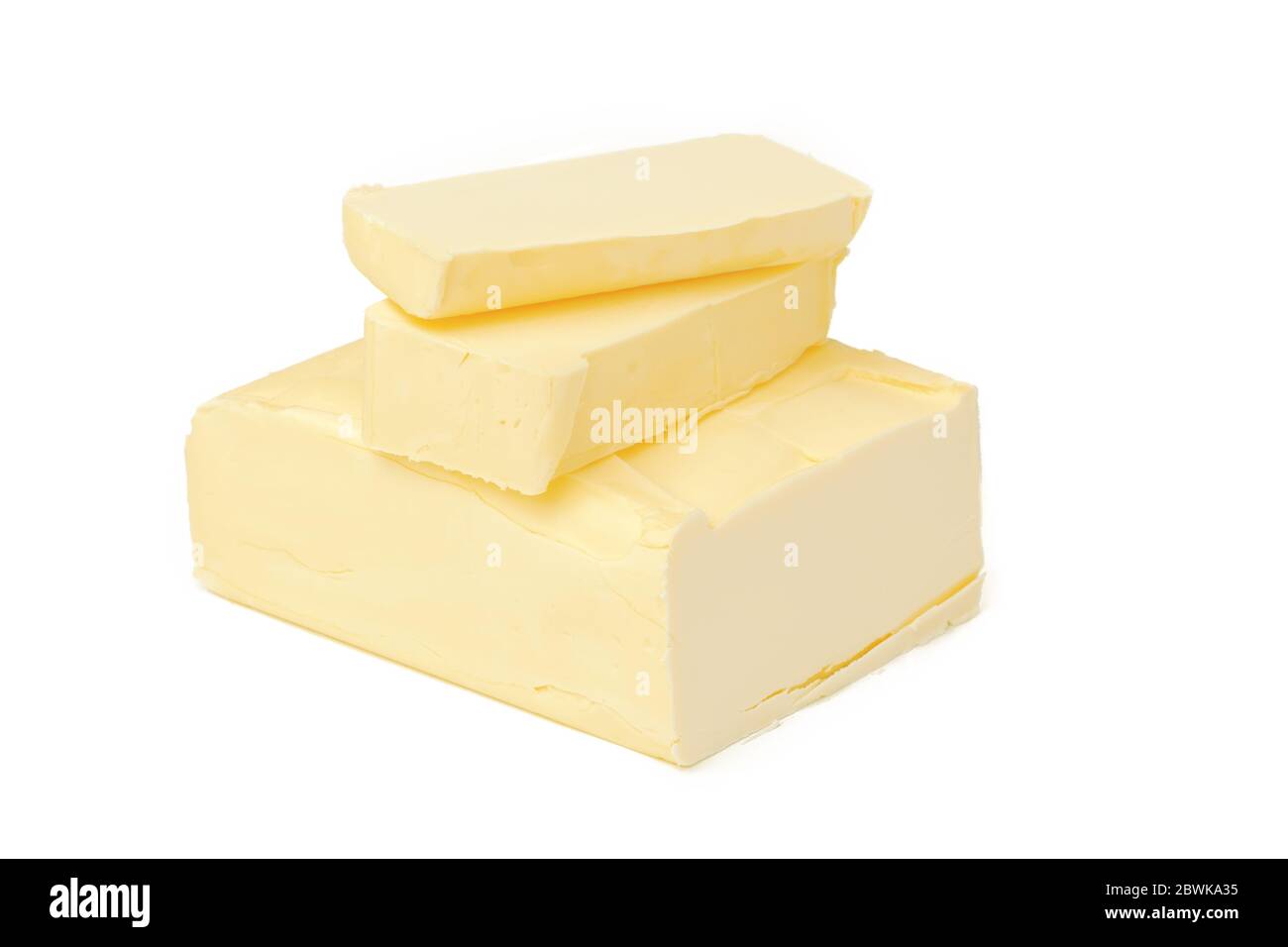 Block of butter isolated on white background Stock Photo - Alamy