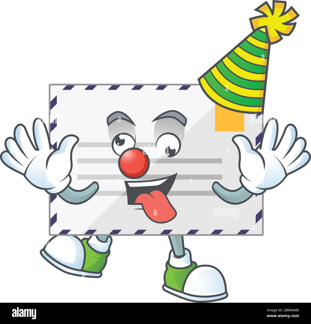 entertaining Clown letter caricature character design style Stock ...
