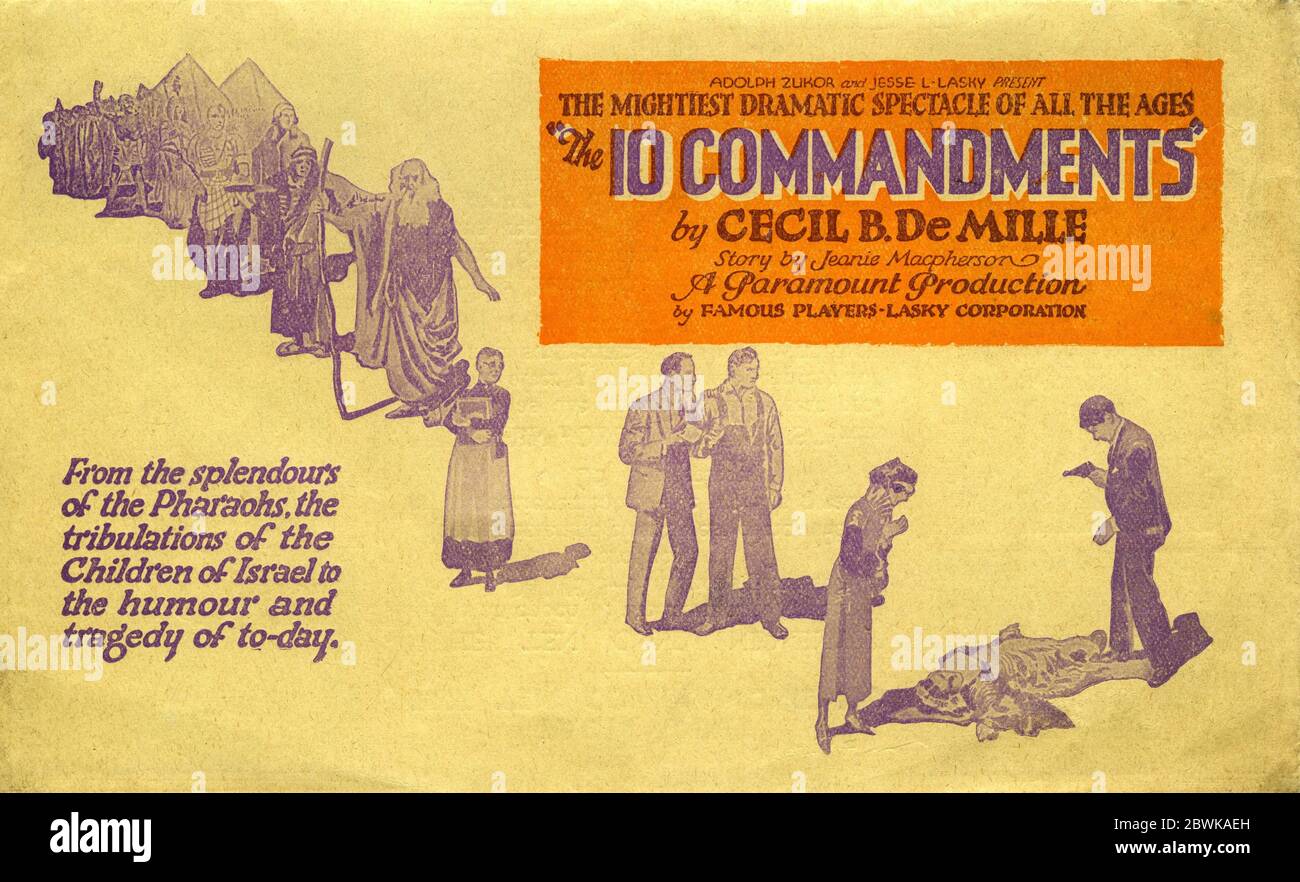 Ten commandments 1923 hi-res stock photography and images - Alamy