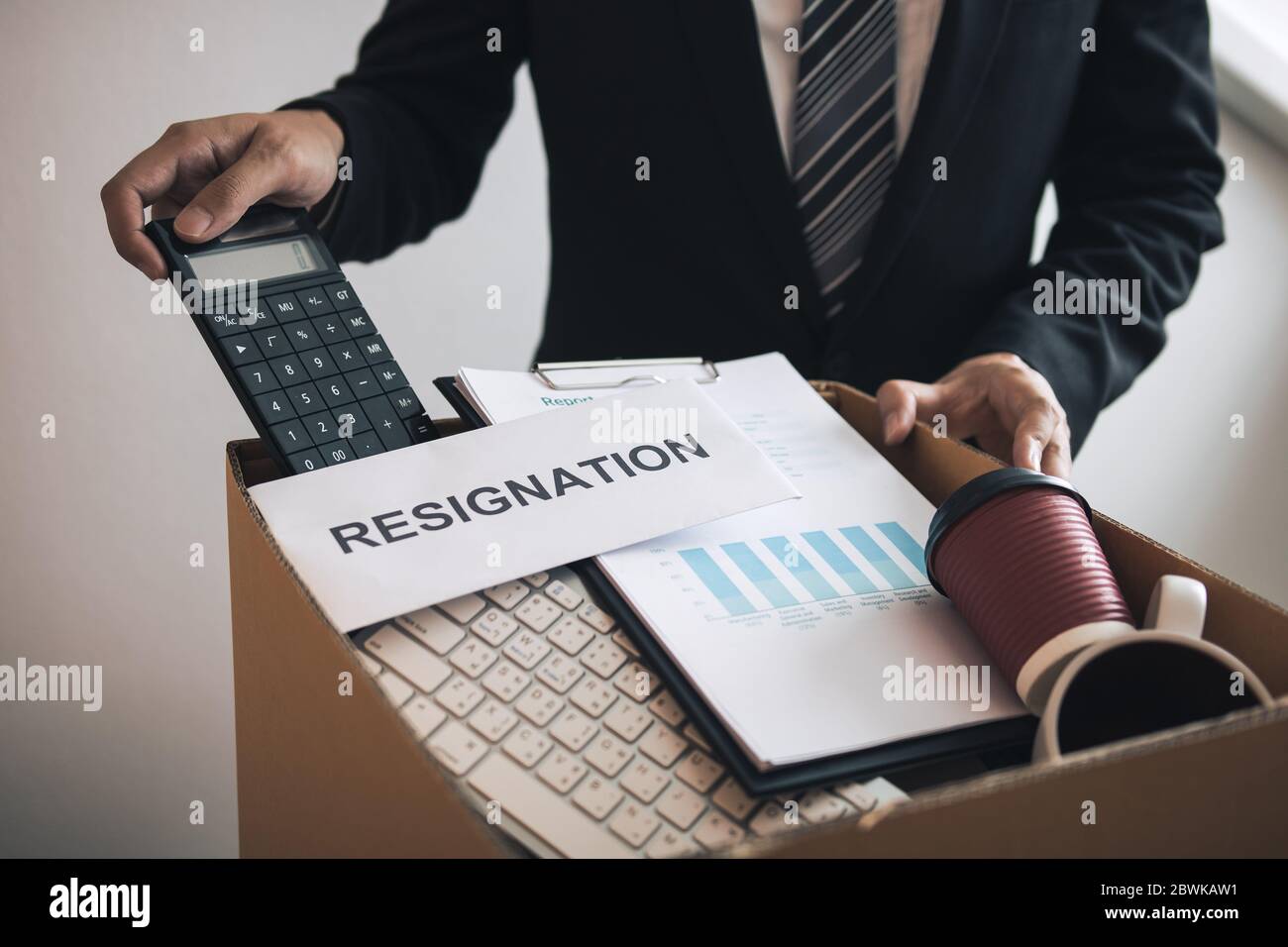 Male employees are keeping their own items on the desk because they are ...