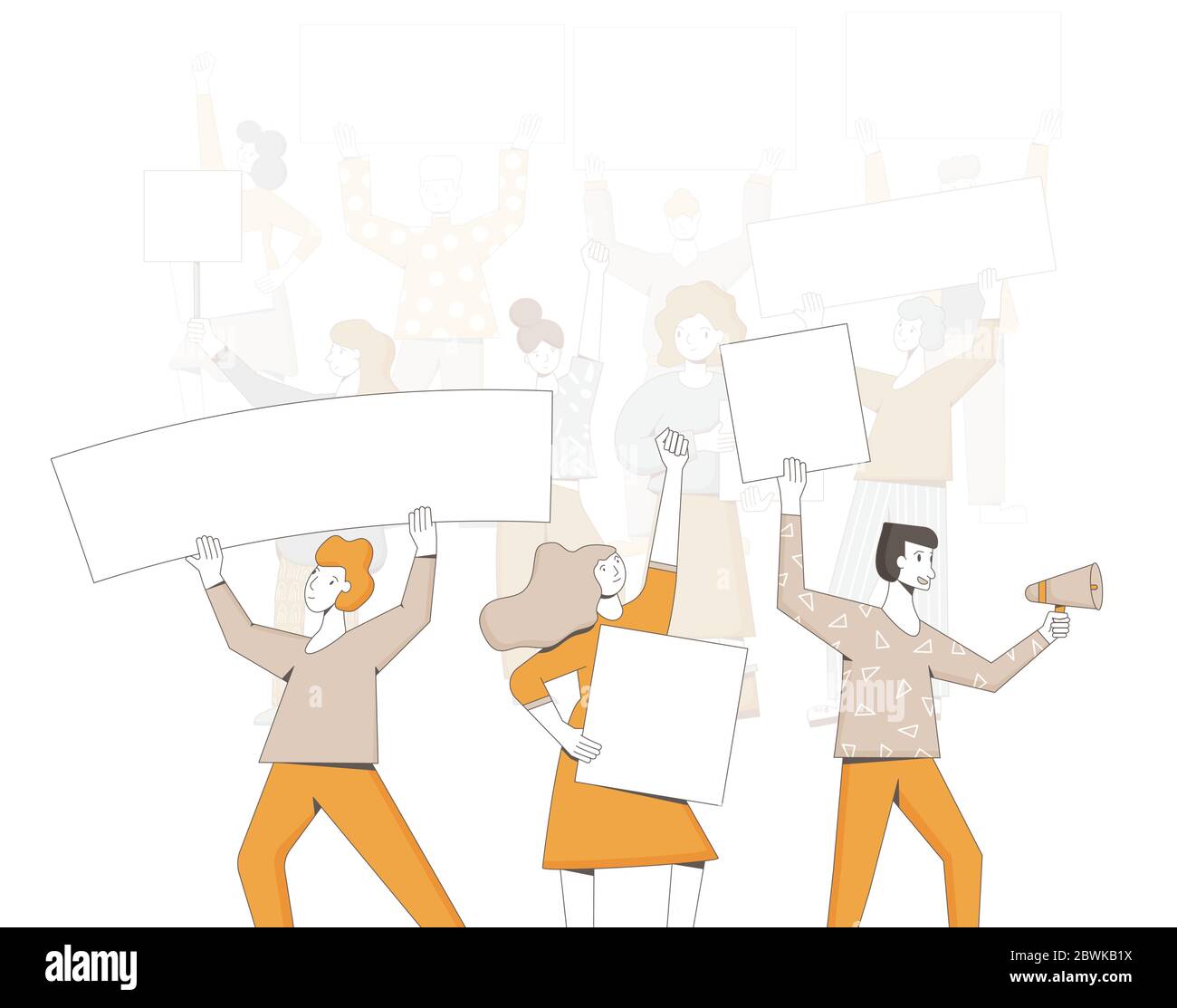 Walking in parade Stock Vector Images - Alamy