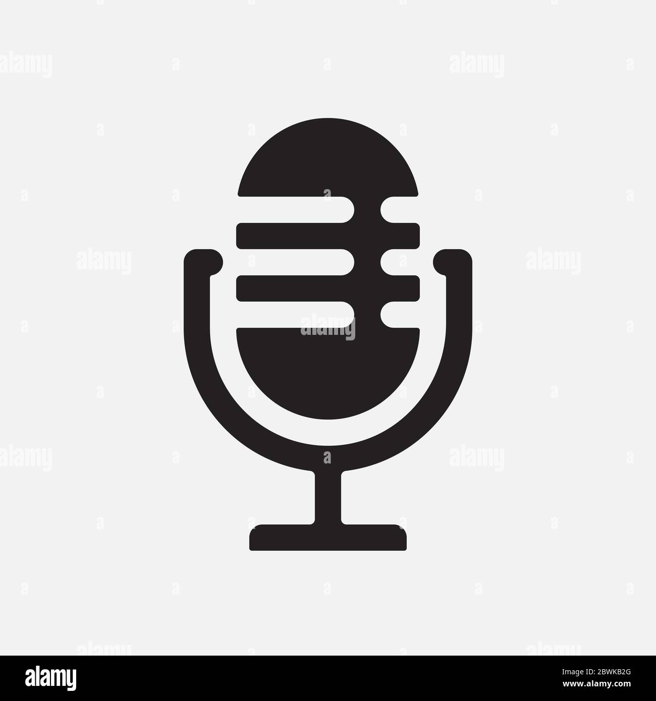 Microphone Icon. Web Symbol Logo Template Design Element Stock Vector ...