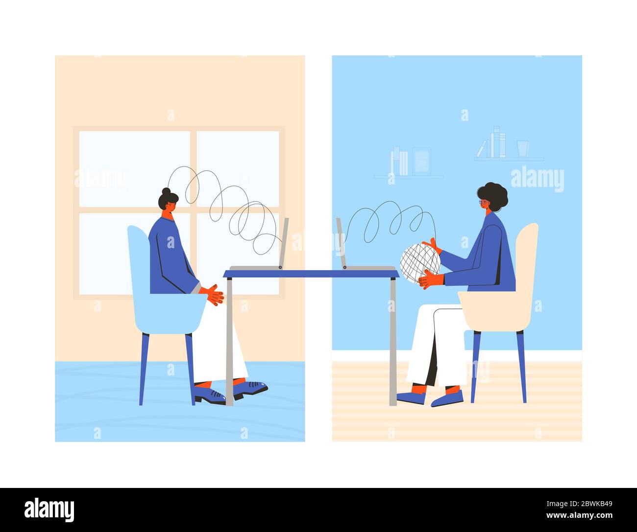 Teletherapy vector vectors hi-res stock photography and images - Alamy
