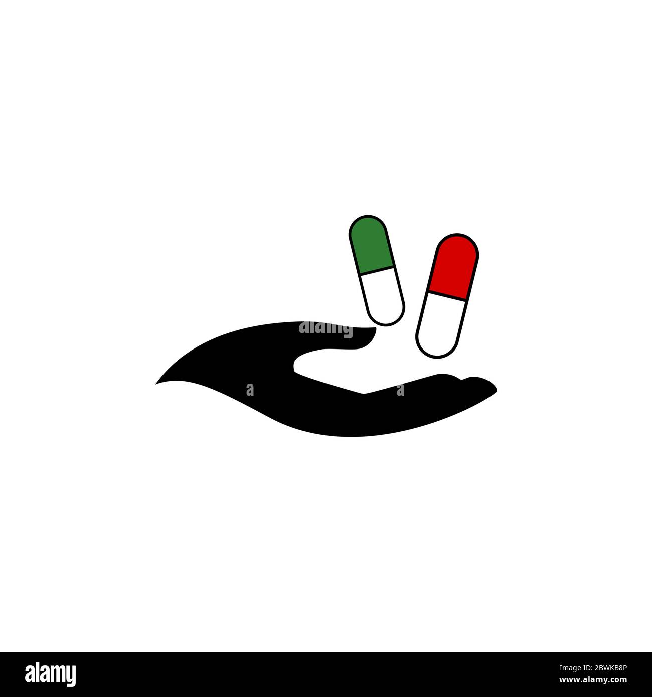 hand capsule vector design template illustration Stock Vector Image ...