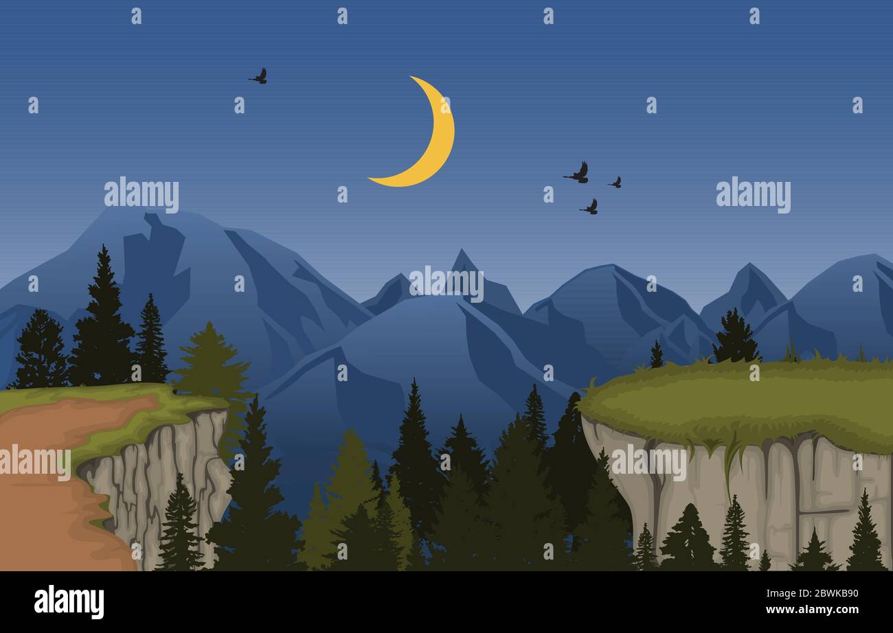 Vale valley view Stock Vector Images - Alamy