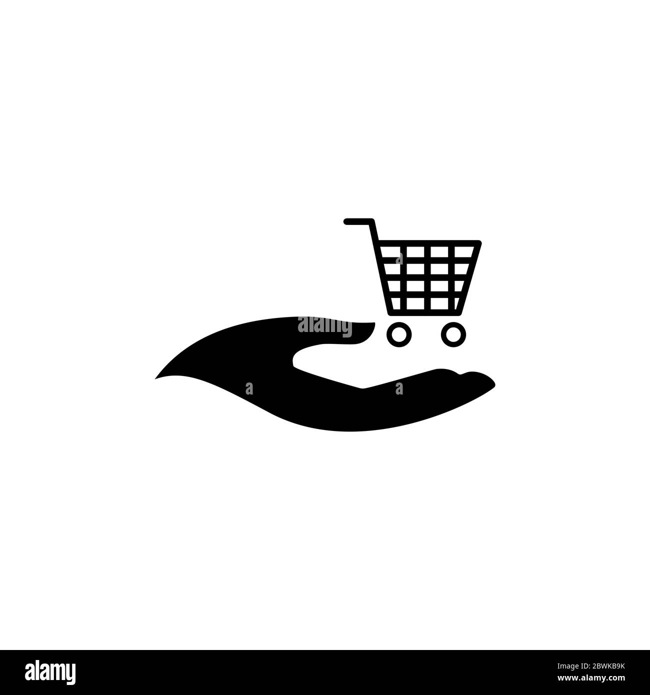 hand shopping chart vector design template illustration Stock Vector ...