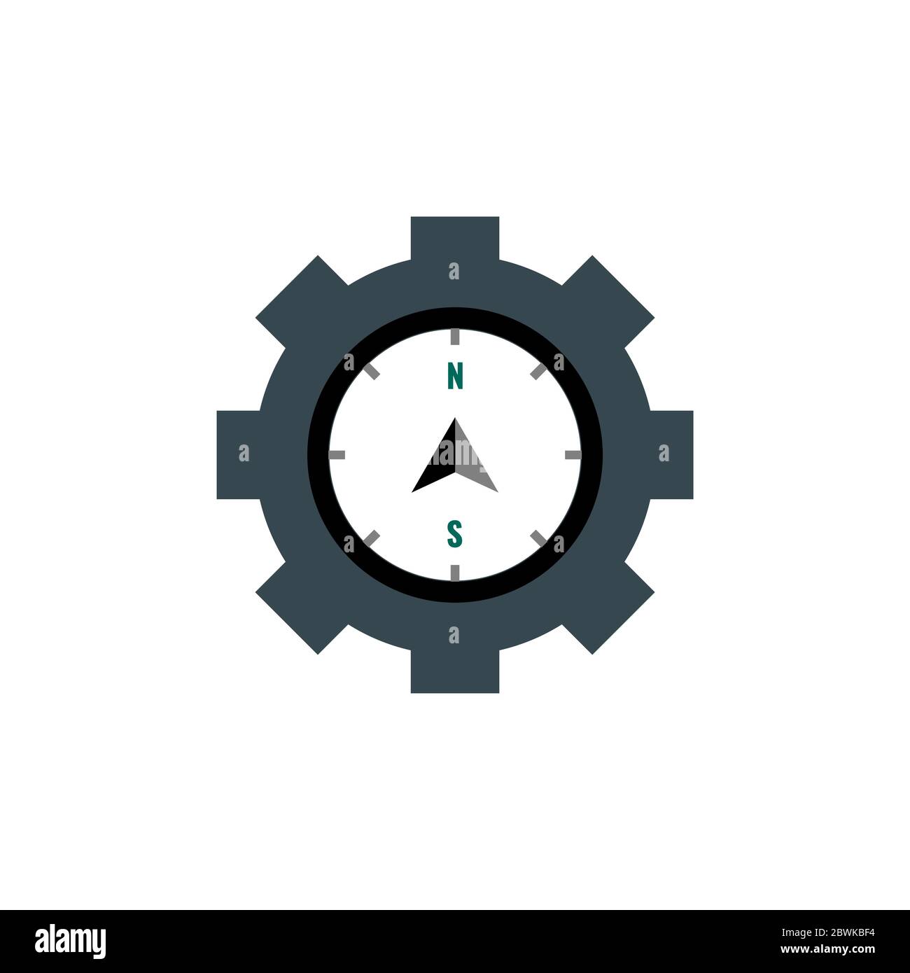 gear compass vector design template illustration Stock Vector Image ...