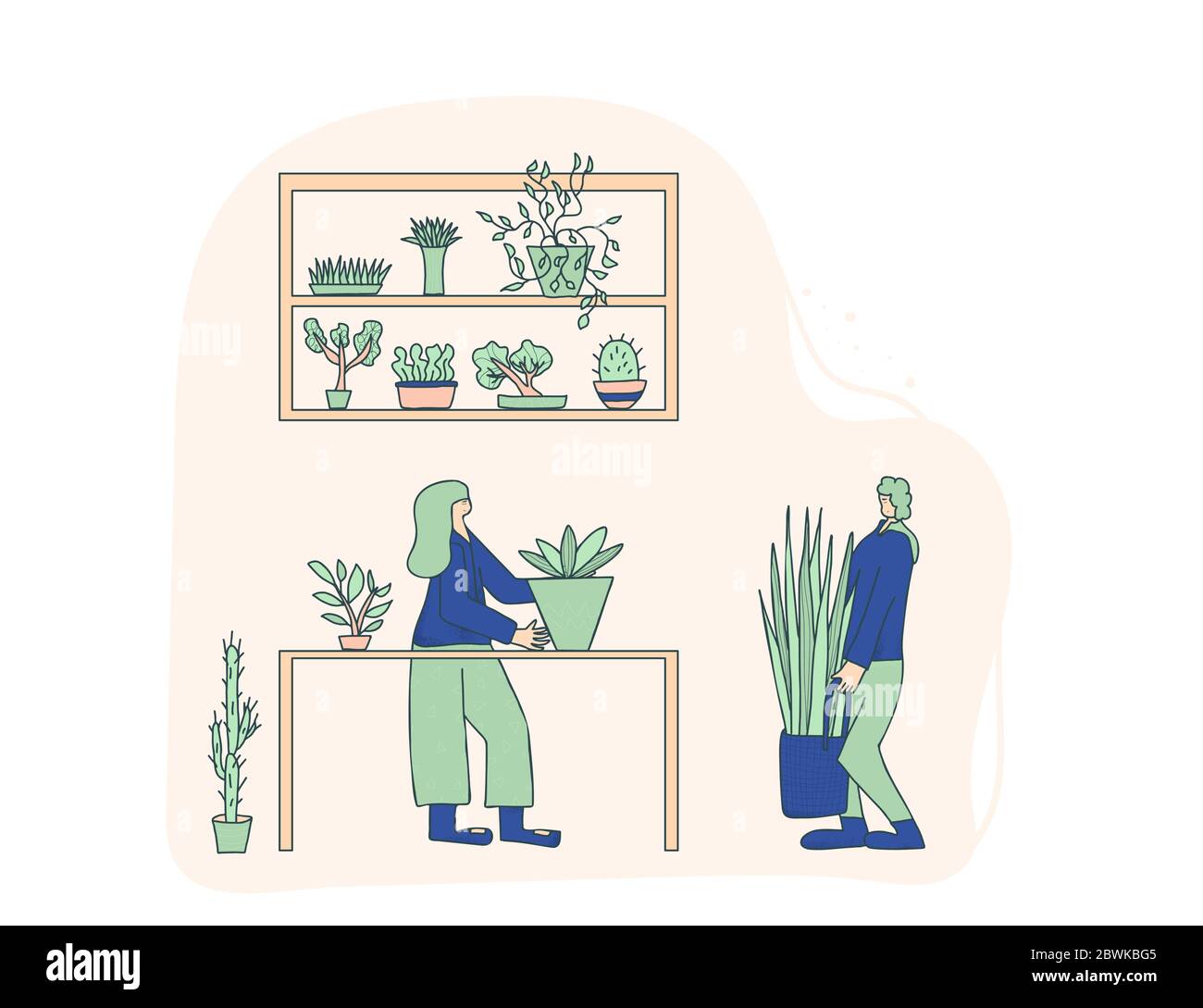 Club of plant lovers. Houseplants owners community event. People care ...