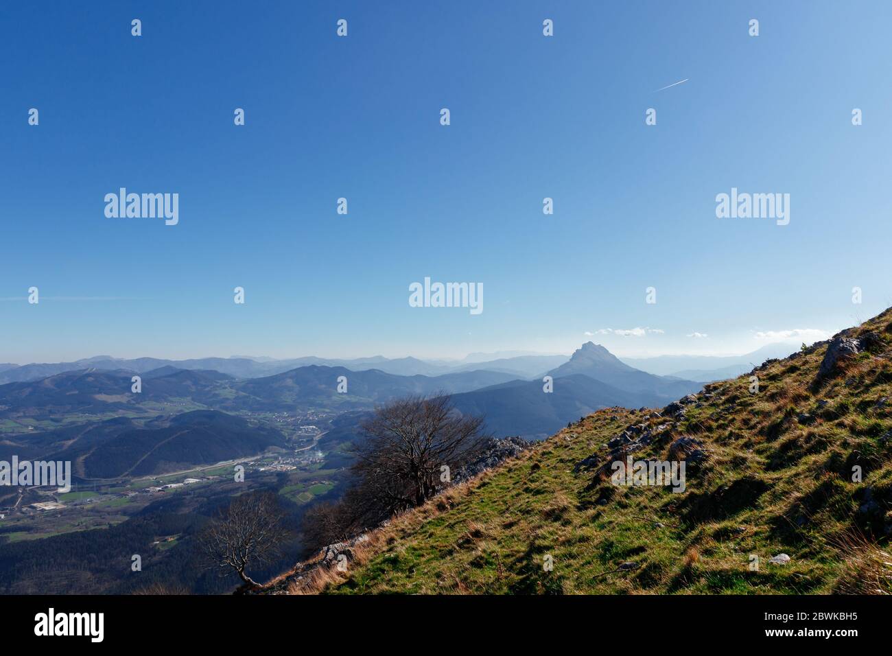 landscape of the mountains in basque country Stock Photo - Alamy