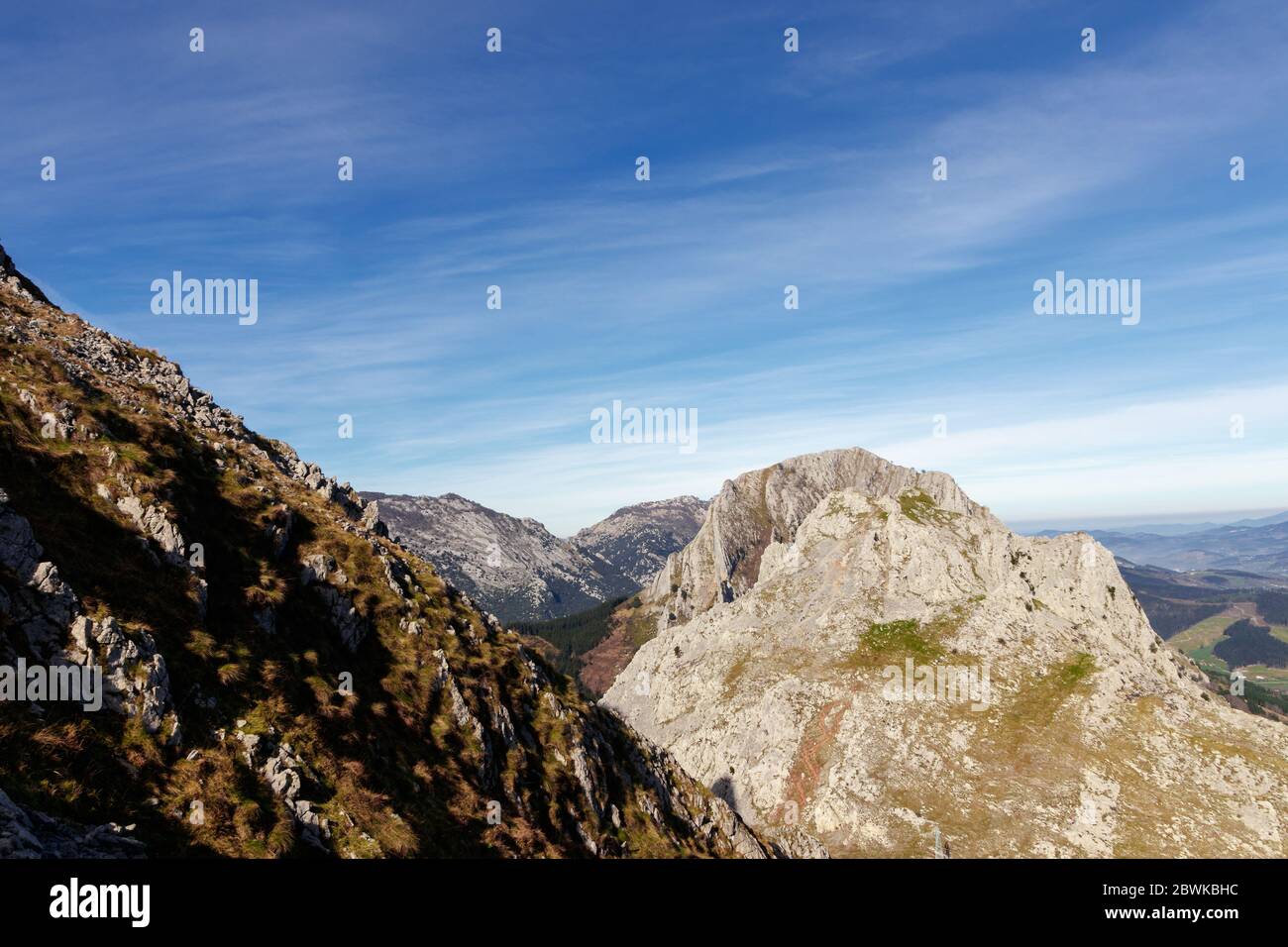 landscape of the mountains in basque country Stock Photo - Alamy