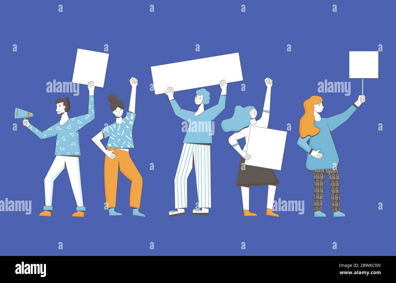 Students rally megaphone Stock Vector Images - Alamy